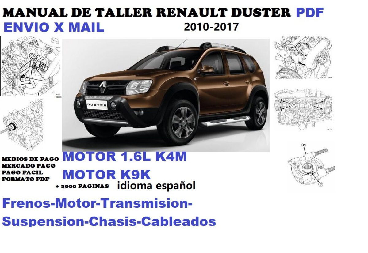 Manual De Taller Renault Duster 2010 2017 1.6L K4M Y K9K | CompraVentaNet.com