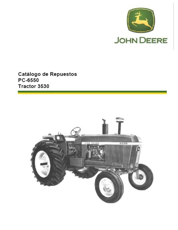 Manual Catalogo De Repuestos Tractor John Deere 3530 | CompraVentaNet.com
