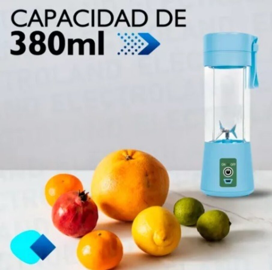 Licuadora Portátil Deportiva Auto Limpiante Usb 380Ml 4 Hojas | CompraVentaNet.com