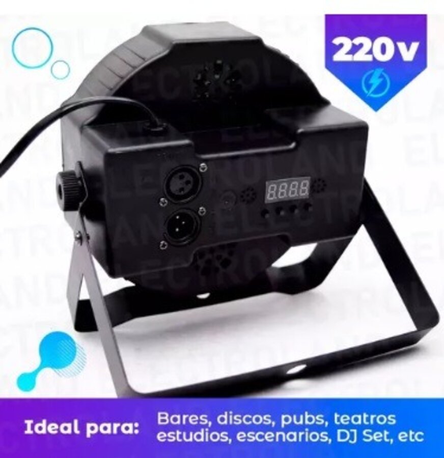 Luz Protón Par 18 Led Alta Luminosidad Rgb Audio Rítmico Dmx 220V ...