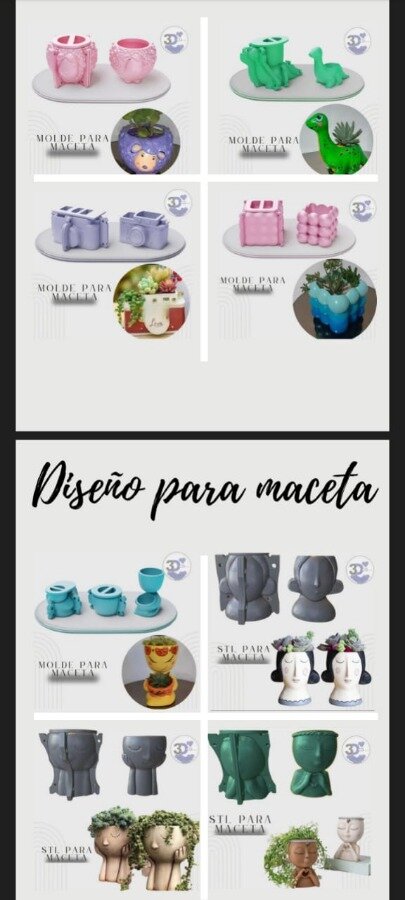 Moldes Para Macetas Porta Velas Cascadas De Humo Sahumador ...